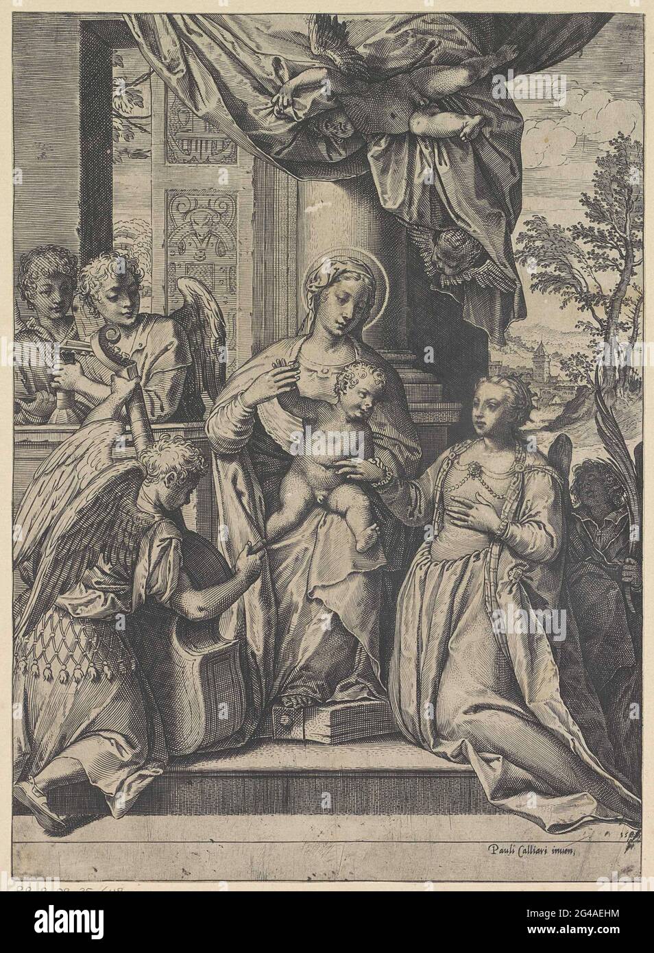 Mystical marriage of the Saint Catharina. Maria is on your lap with the ...