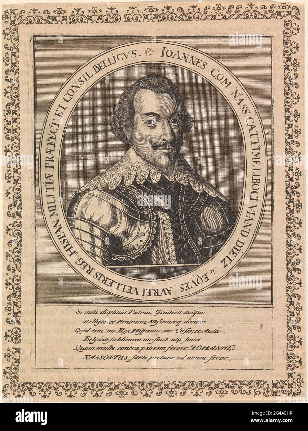 Portrait of Johan VIII, Count of Nassau Siegen. Portrait of Johan VIII ...