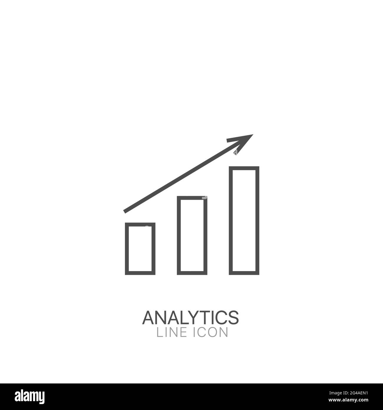 Analytics outline vector icon. Editable stroke Symbol, logo illustration Stock Vector Image ...