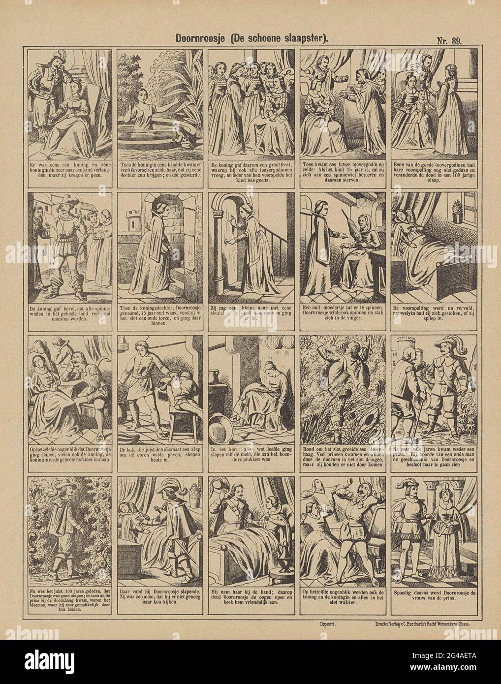 Sleeping Beauty (the beautiful sleeper). Sheet with 20 performances ...