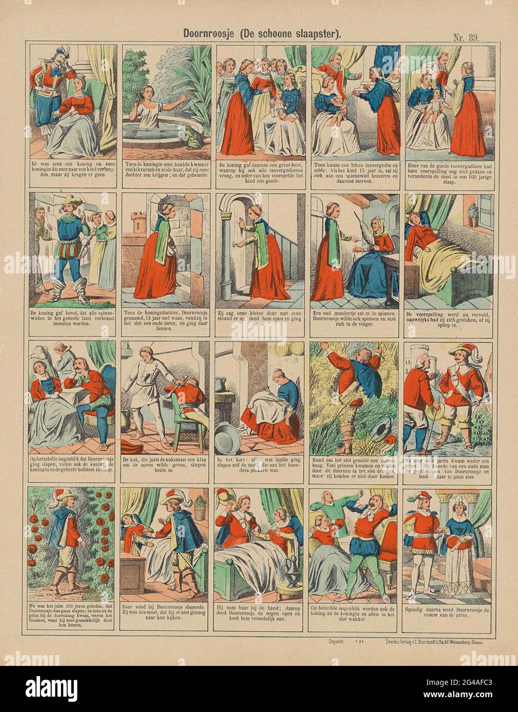 Sleeping Beauty (the beautiful sleeper). Sheet with 20 performances ...