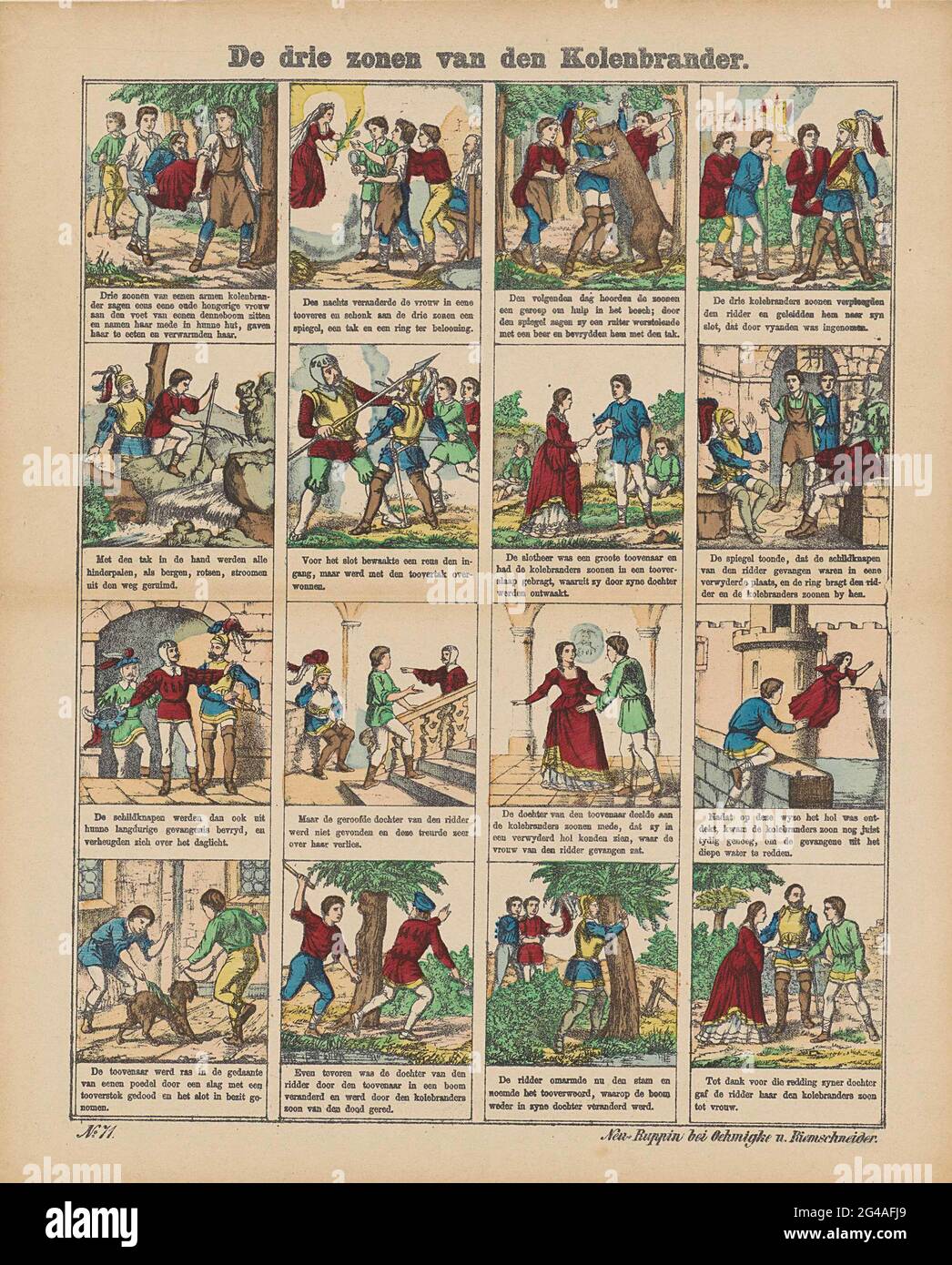 The three sons of the coal burner. Leaf with 16 performances from the ...
