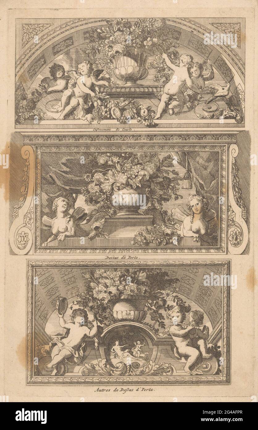 Semicircular niche and two Dessus de-portes; Enfoncemant De Couple ...