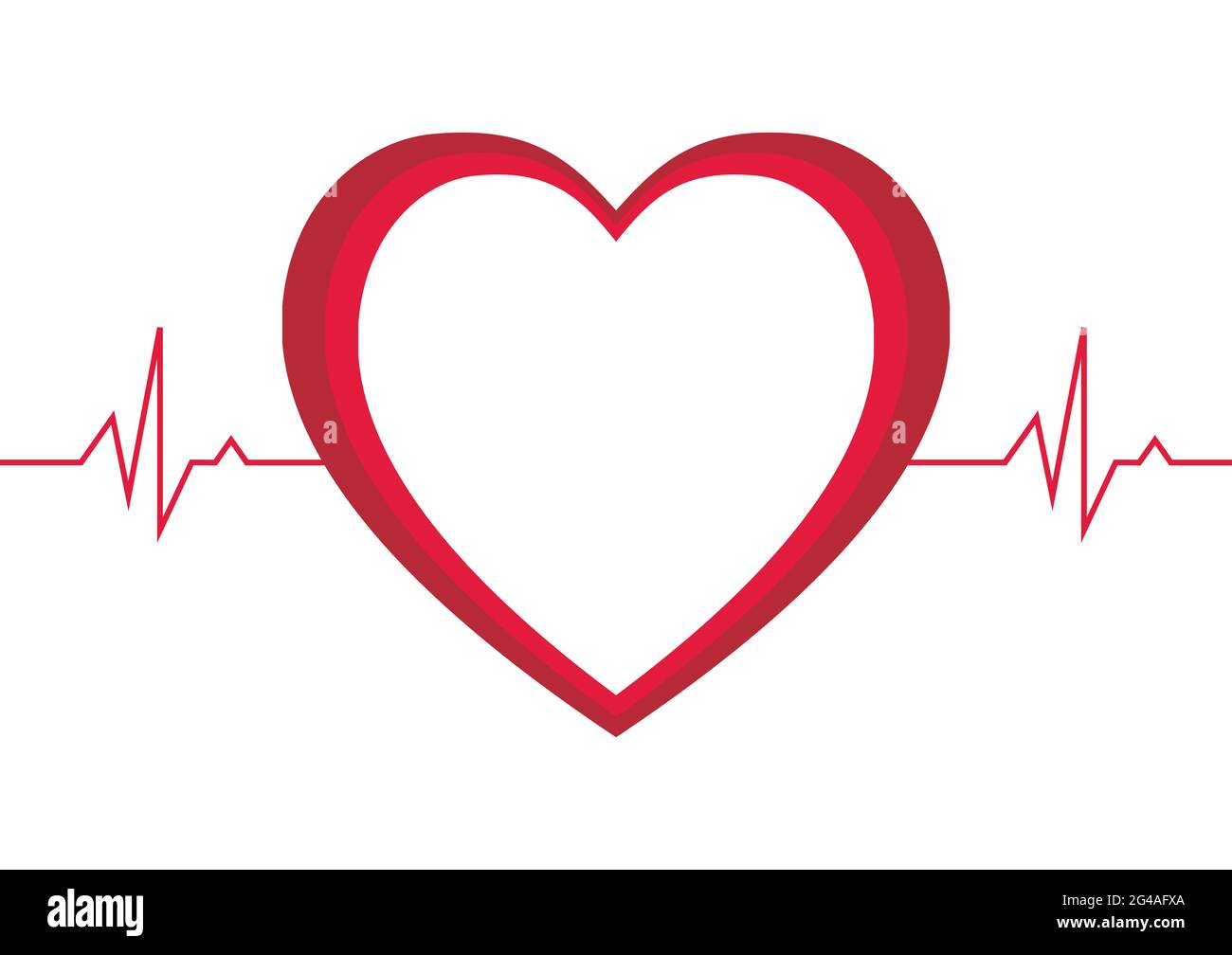 White heart vector hi-res stock photography and images - Alamy