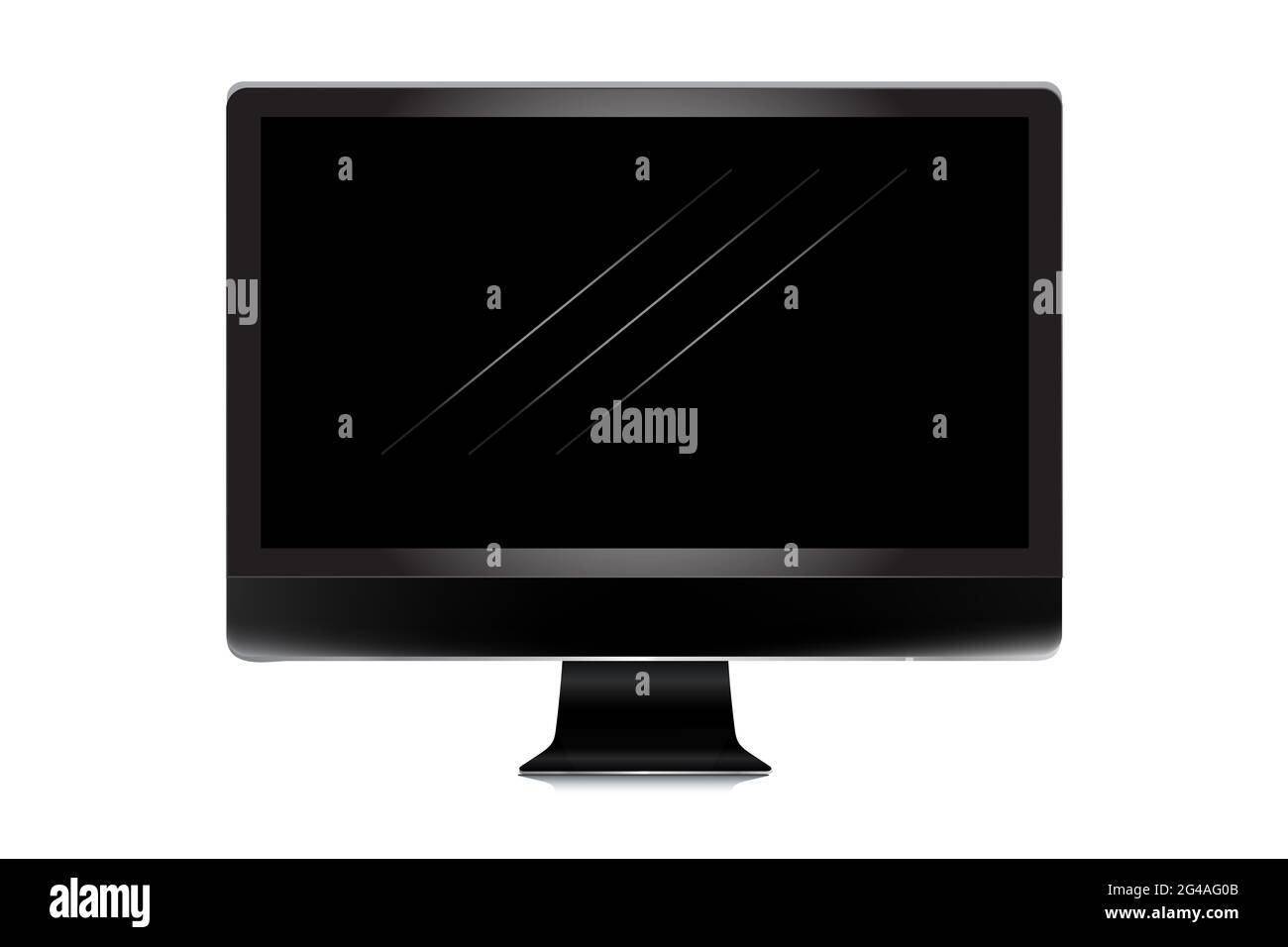 Destop Computer. Personal Computer dark screen Stock Photo - Alamy