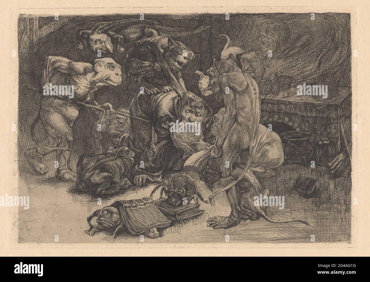 Temptation of Saint Antonius. The Christian Saint and Hermit Antonius ...