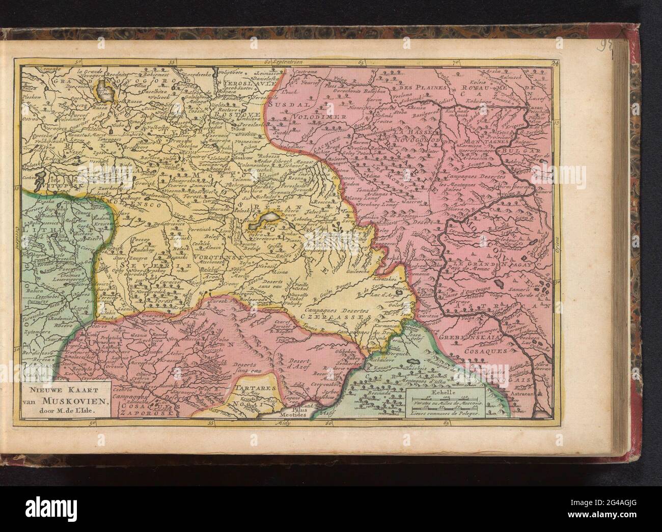 Map of Russia; New Map of Muskovien. Map of the western part of Russia ...