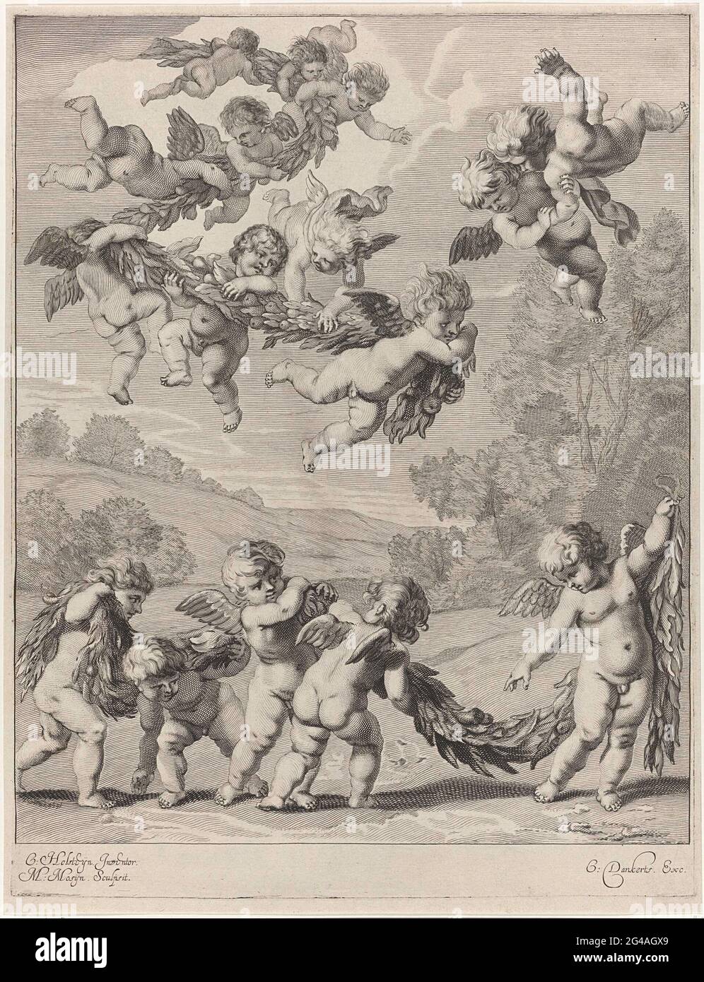 Five putti carry hi-res stock photography and images - Alamy
