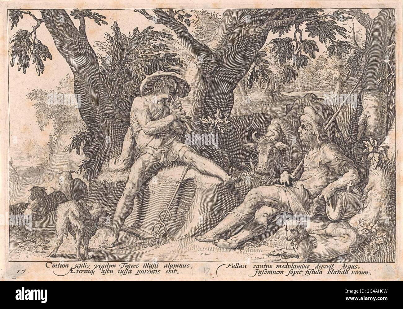Mercury plays Argus asleep; Metamorphoses from Ovid. Mercury plays on ...