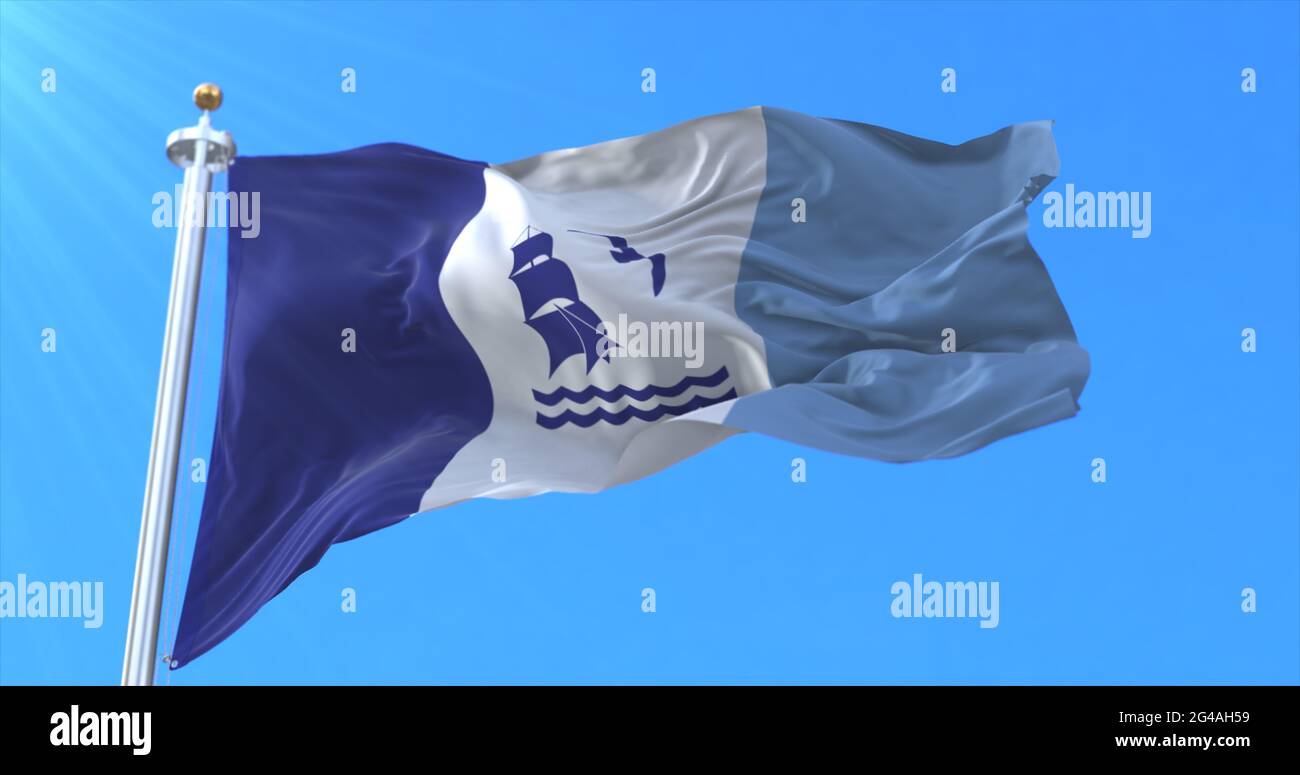 Rio Gallegos City Flag, Argentina Stock Photo - Alamy