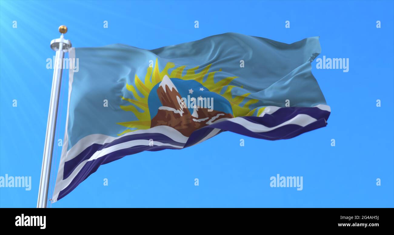 Santa Cruz Province Flag, Argentina Stock Photo - Alamy