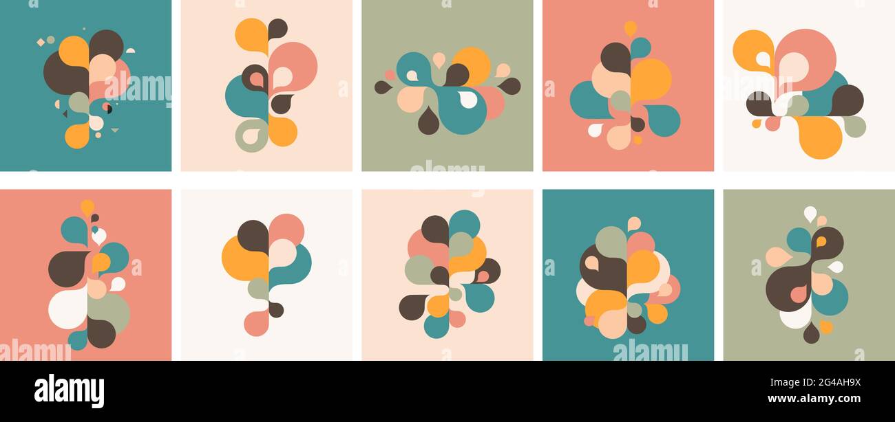 Set of abstract modern graphic elements and forms. Abstract banners ...