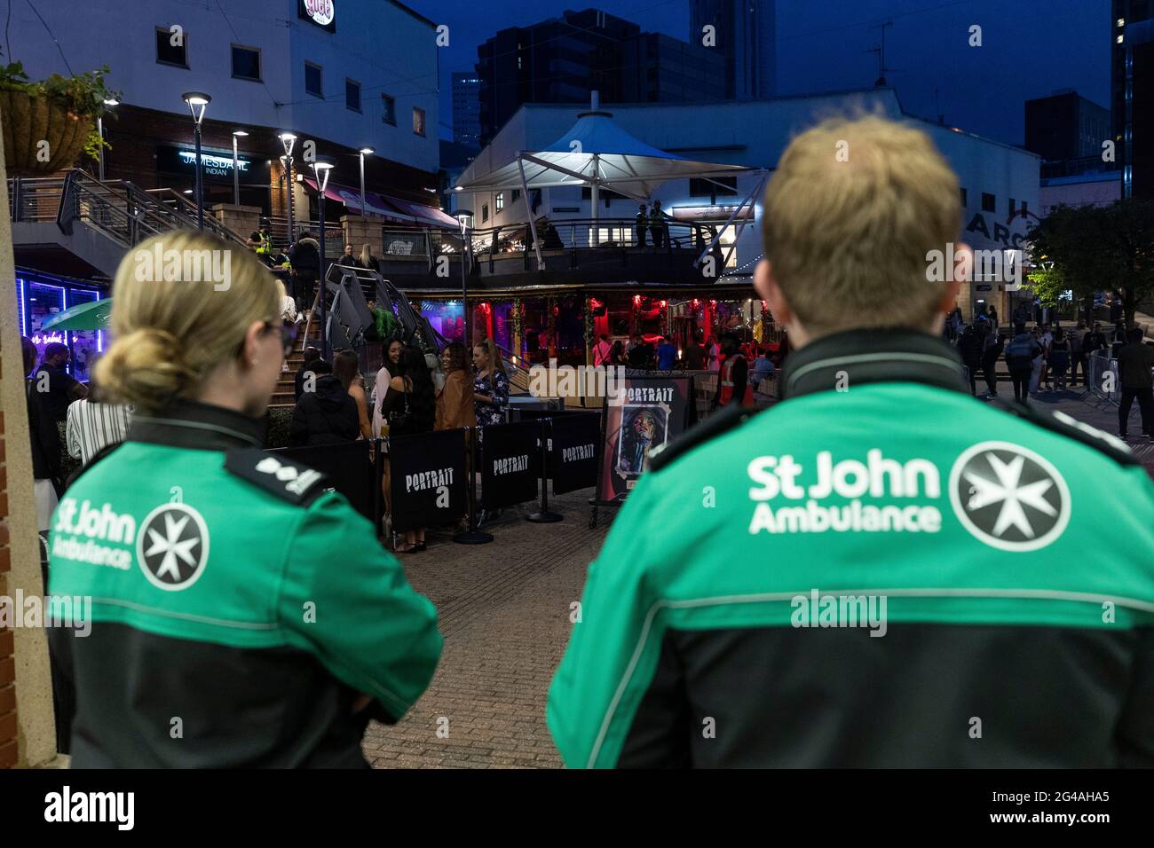 EDITORIAL USE ONLY Part of the response team Charlie Crook(left) and ...