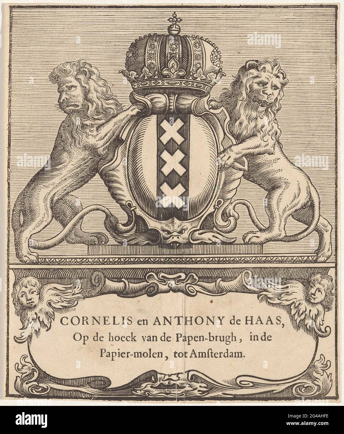 Coat of arms of the city of Amsterdam. The coat of arms of the city of ...