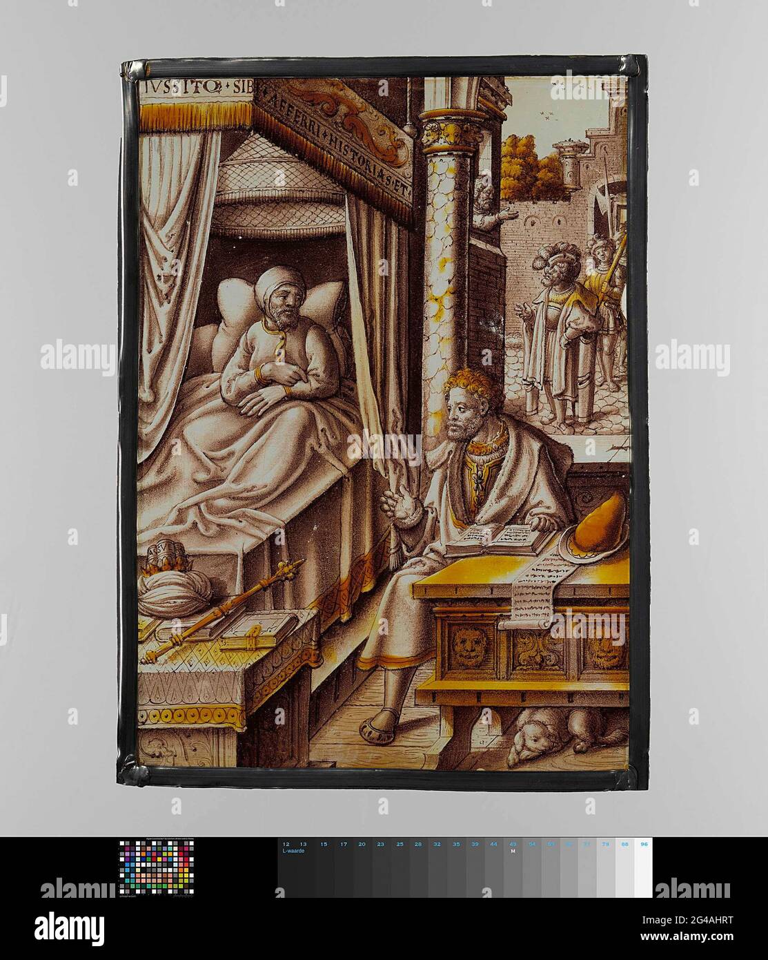 Ahasverus is reading the chronicles of his empire. Square, rectangular ...