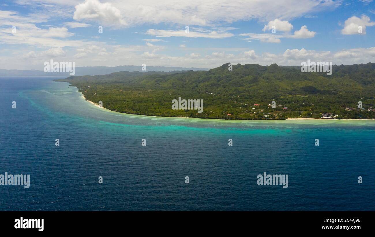 Beautiful tropical island with sand beach. Bohol, Anda, Philippines ...