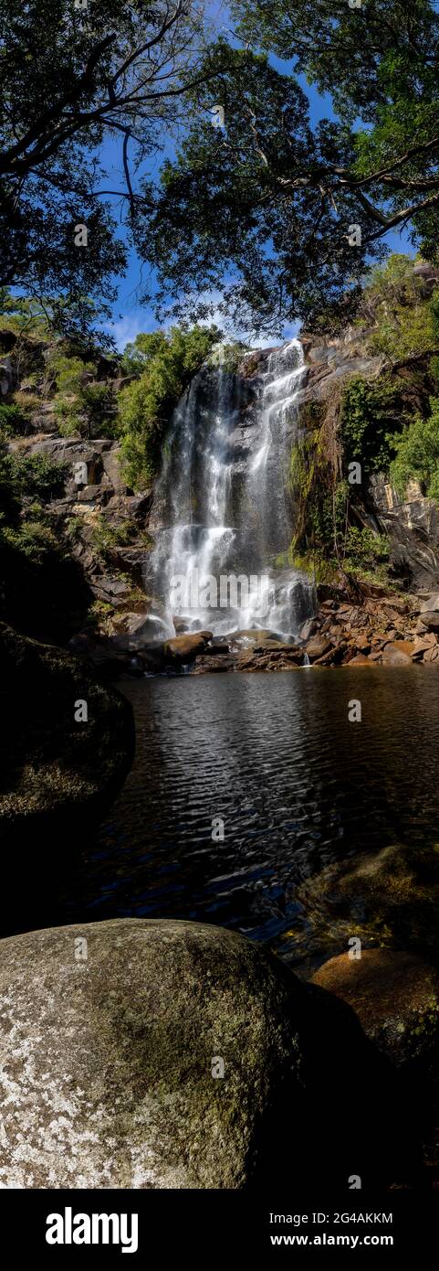 Trevathan Falls is a majestic and isolated fresh water waterfall ...