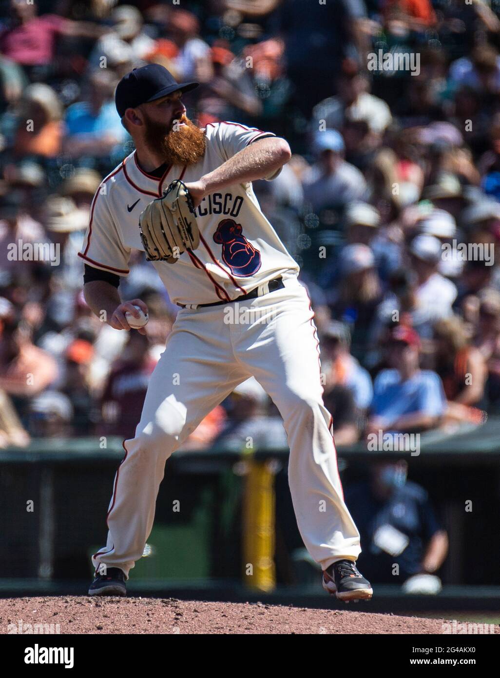 June19 2021 San Francisco CA, U.S.A. The Giants relief pitcher Zack ...
