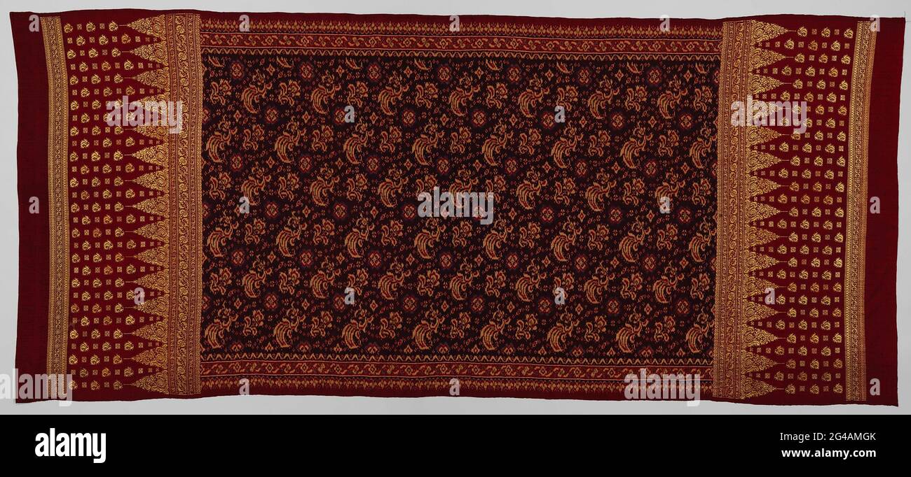 Shoulder cloth; Songket, Single Angel Lepus Limar, Kain Bongsong. Shoulder draft with floral and ...