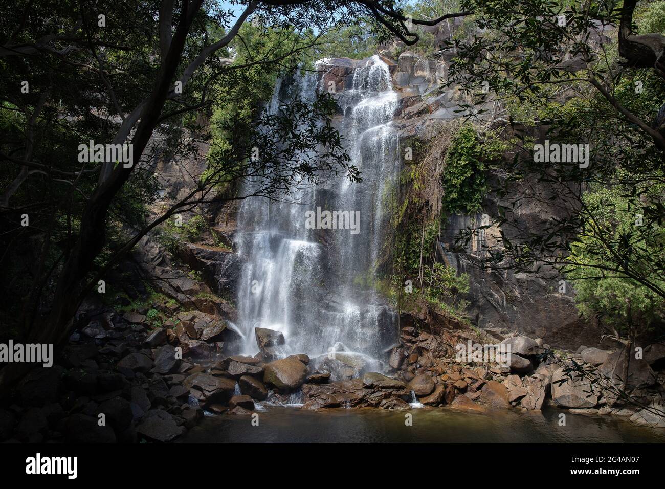 Trevathan Falls is a majestic and isolated fresh water waterfall ...