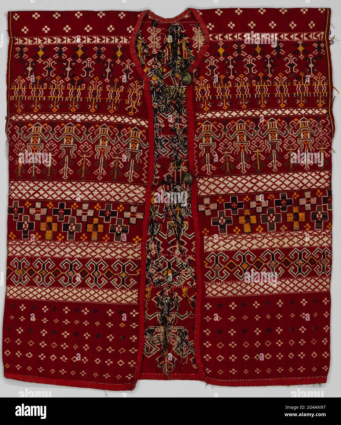 Jacket; Kelambi Manang. Jacket of the priest (manang) decorated with ...