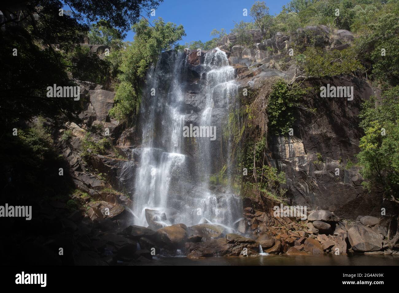 Trevathan Falls is a majestic and isolated fresh water waterfall ...