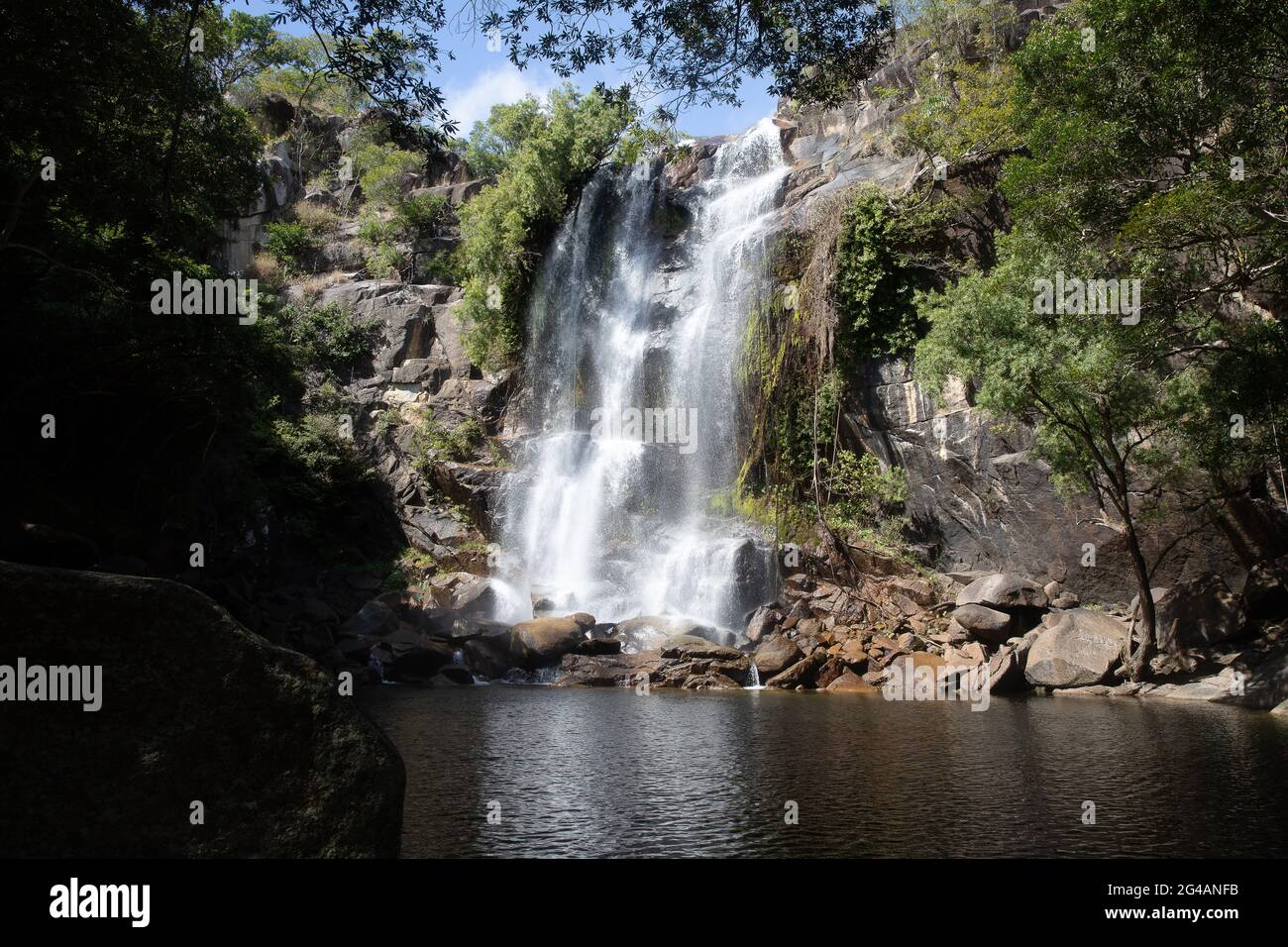 Trevathan Falls is a majestic and isolated fresh water waterfall ...