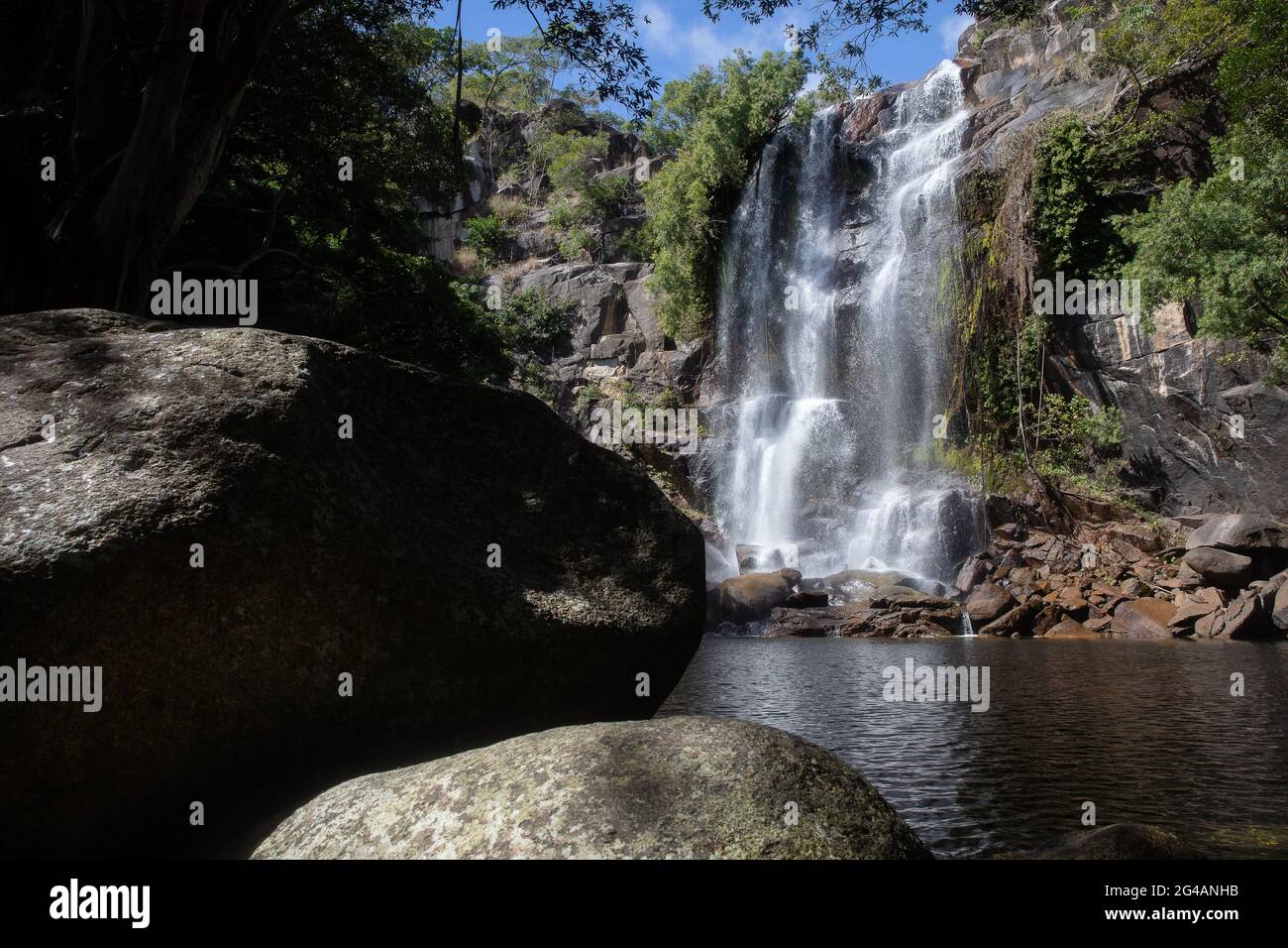Trevathan Falls is a majestic and isolated fresh water waterfall ...