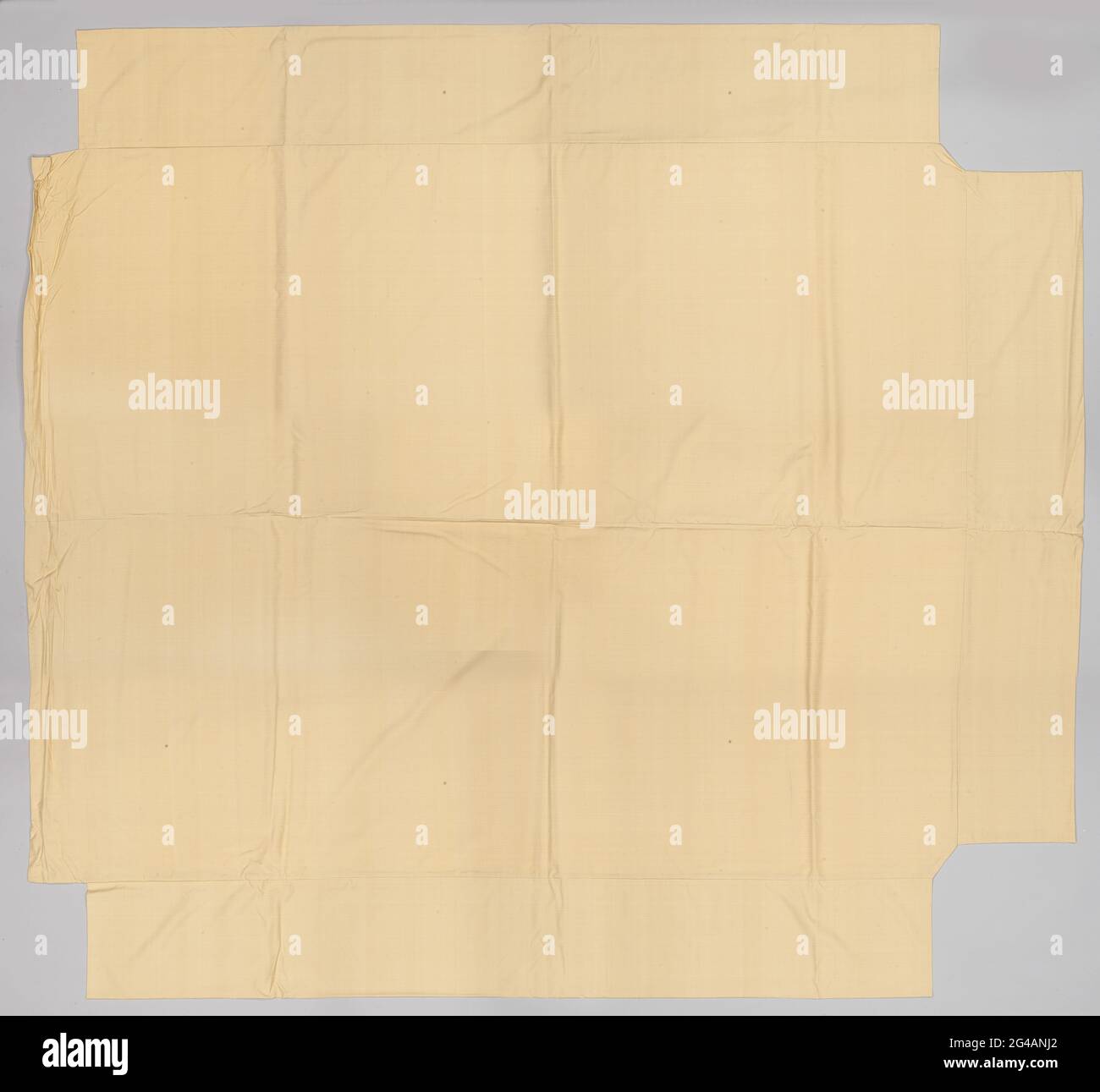 Cream-colored textile spread (silk?). Cream-colored textile spread ...