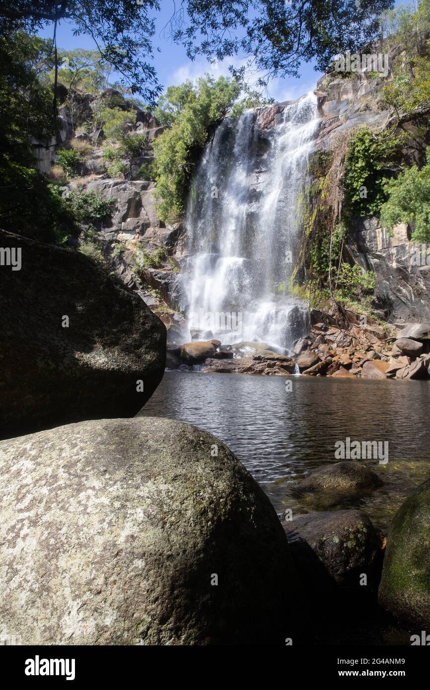 Trevathan Falls is a majestic and isolated fresh water waterfall ...