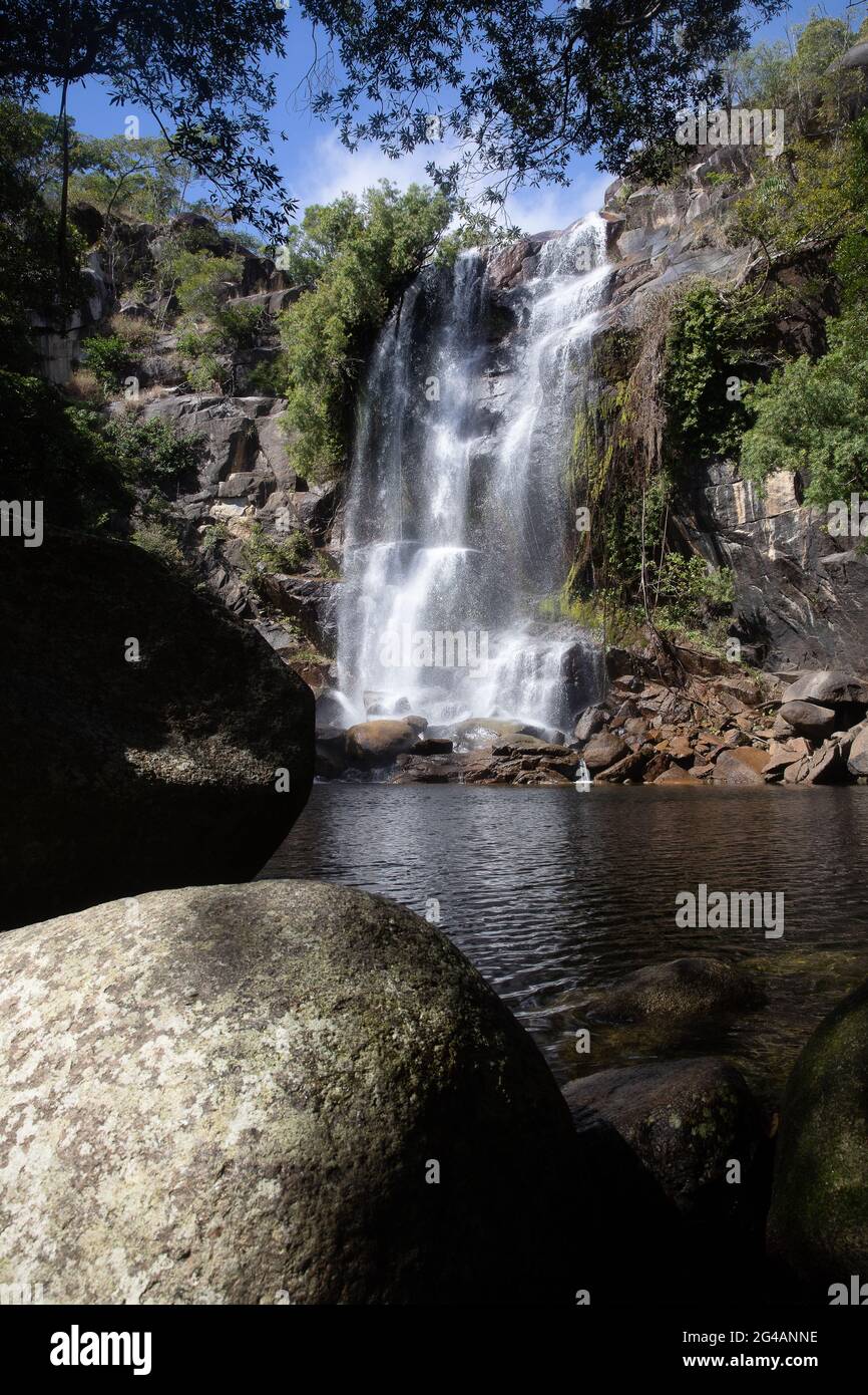 Trevathan Falls is a majestic and isolated fresh water waterfall ...