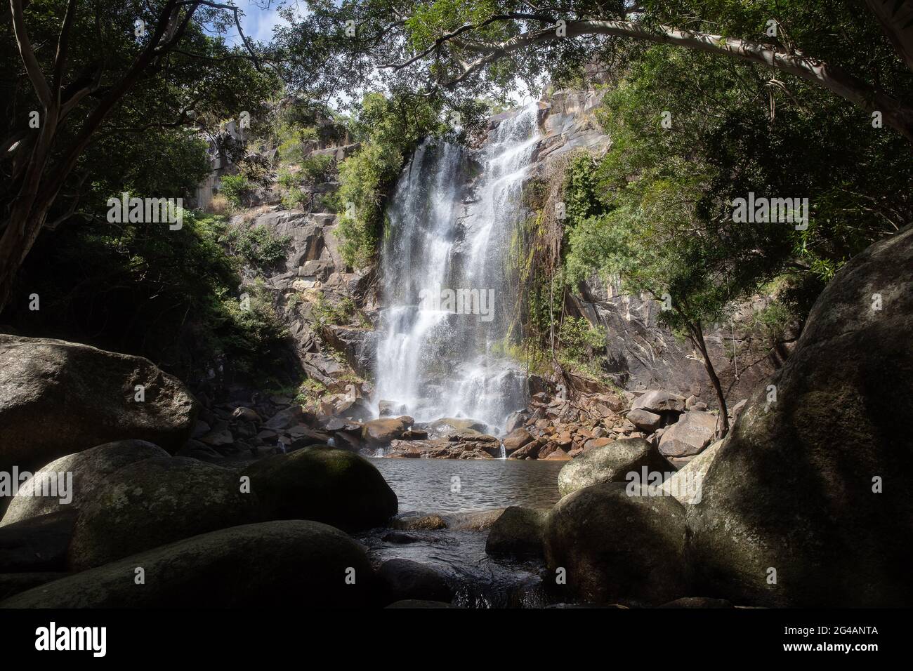 Trevathan Falls is a majestic and isolated fresh water waterfall ...