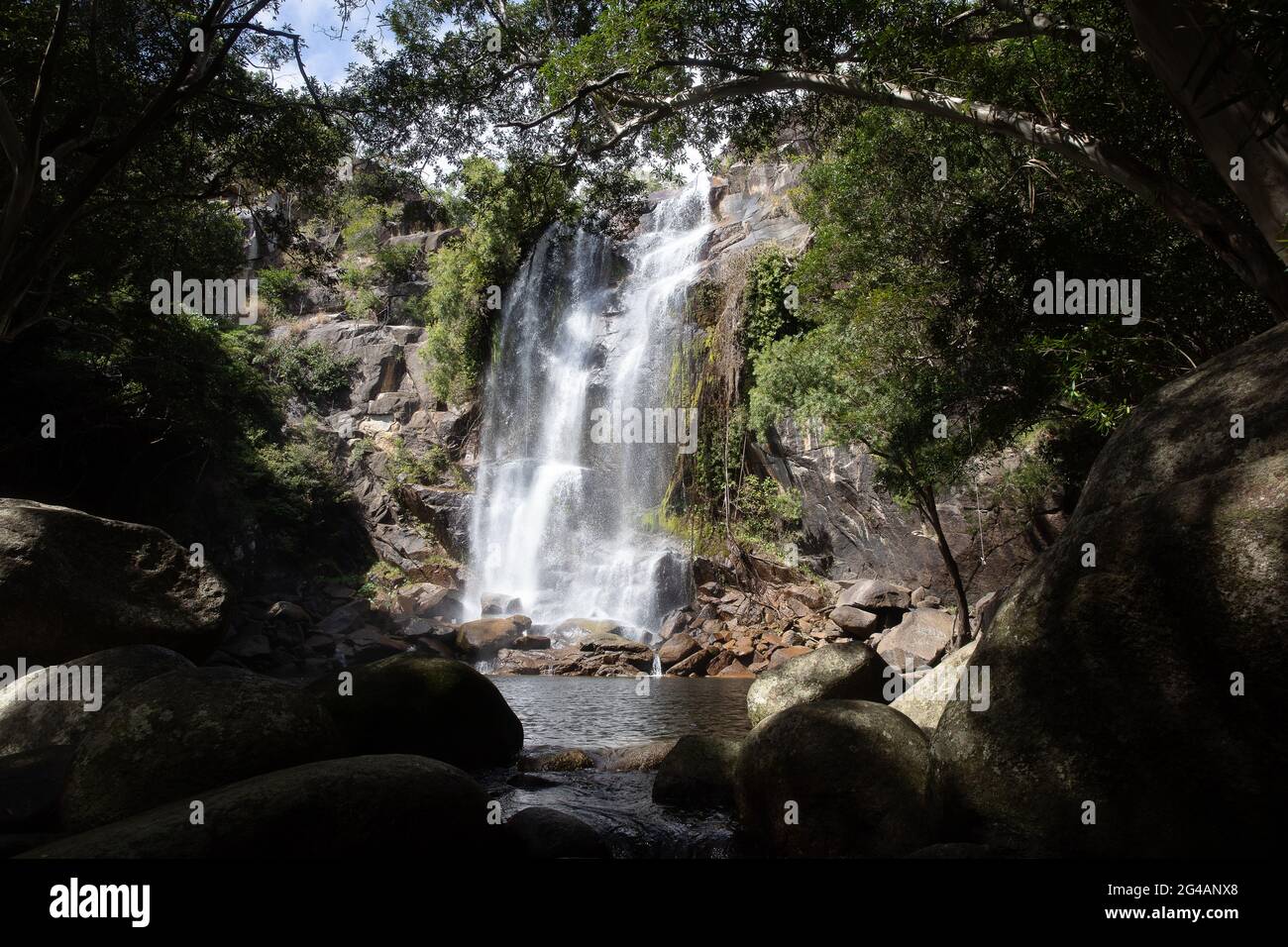 Trevathan Falls is a majestic and isolated fresh water waterfall ...