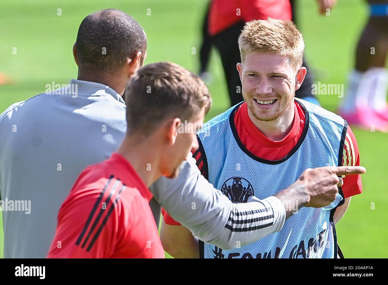 Belgium's Kevin De Bruyne and Belgium's assistant coach Thierry Henry ...