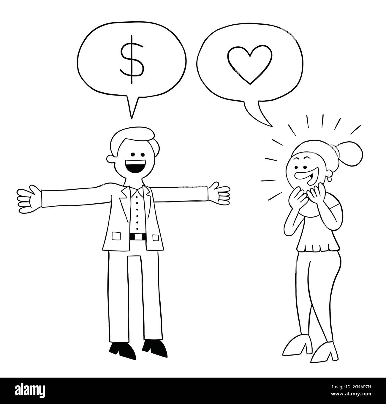 Cartoon Drawings Of People In Love