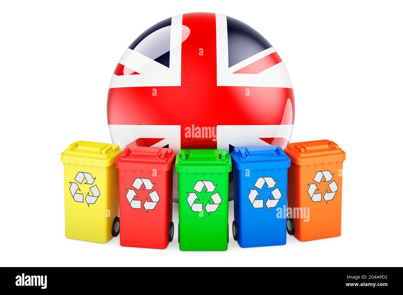 Plastic recycling bins uk Cut Out Stock Images & Pictures - Alamy