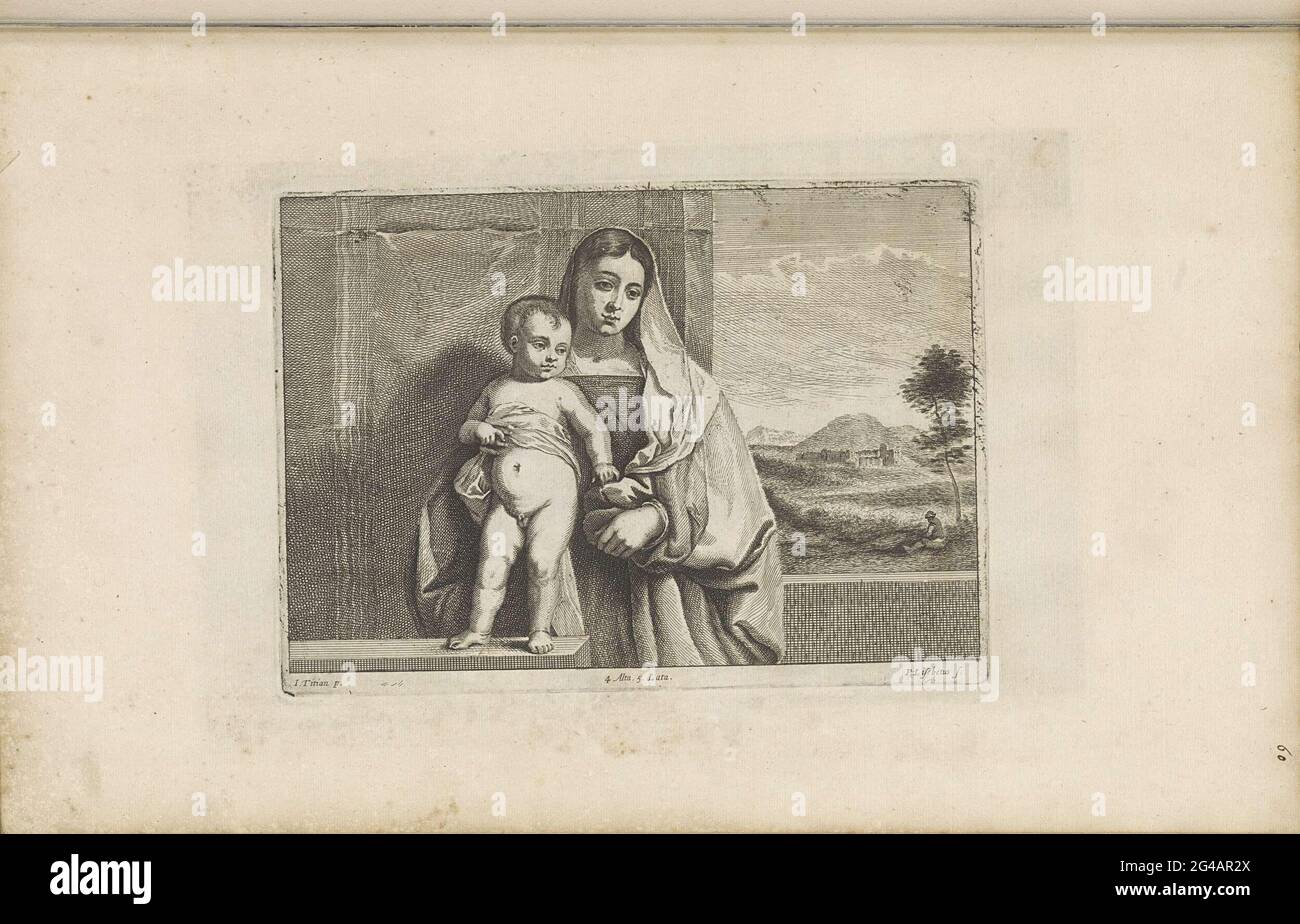 Maria with the Christ child in front of a wall; Gypsy jonna. Maria with ...