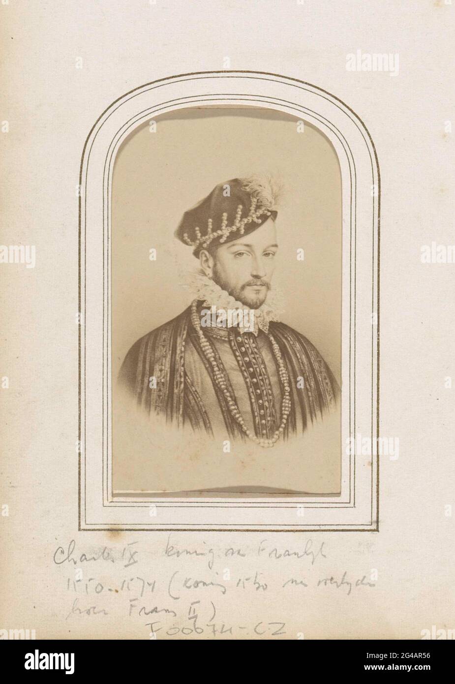 Photo production of (presumably) an image of Karel IX, king of France ...
