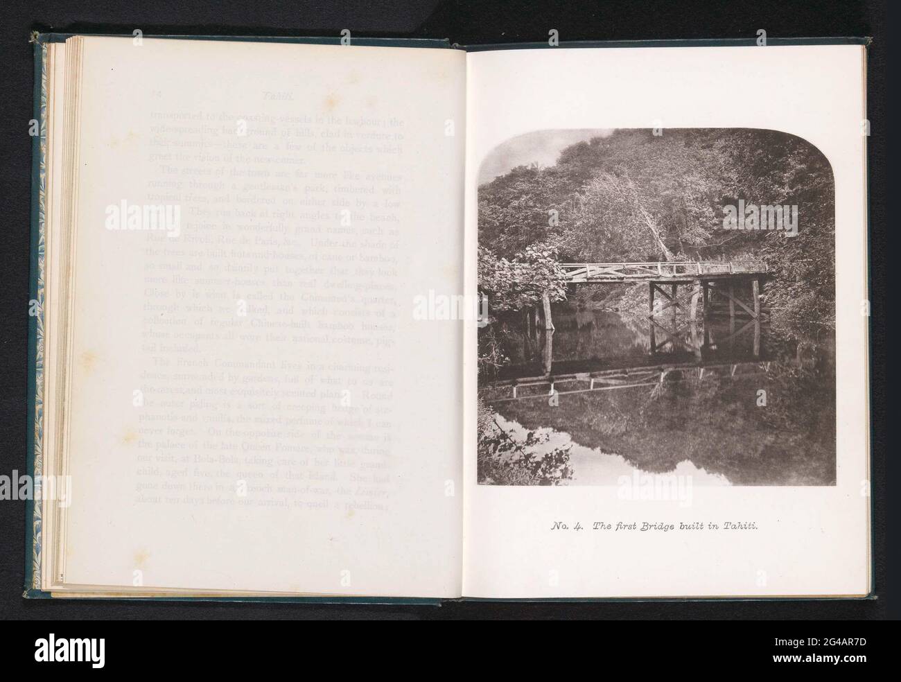 View of a bridge on Tahiti; The First Bridge Built in Tahiti Stock ...