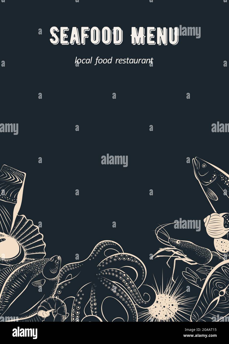 Marine food restaurant Stock Vector Images - Alamy