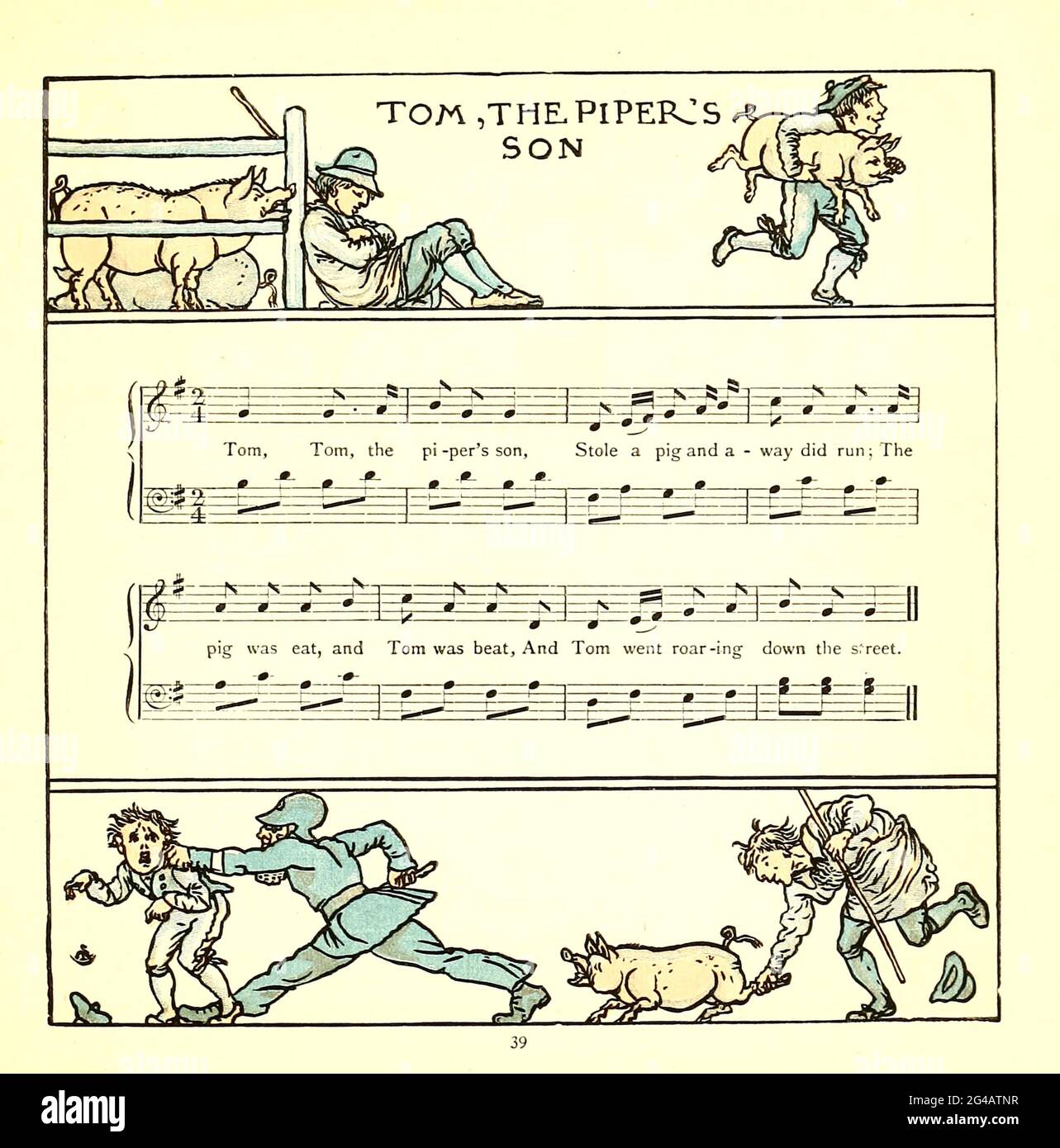 Pig illustration nursery rhyme hi-res stock photography and images - Alamy