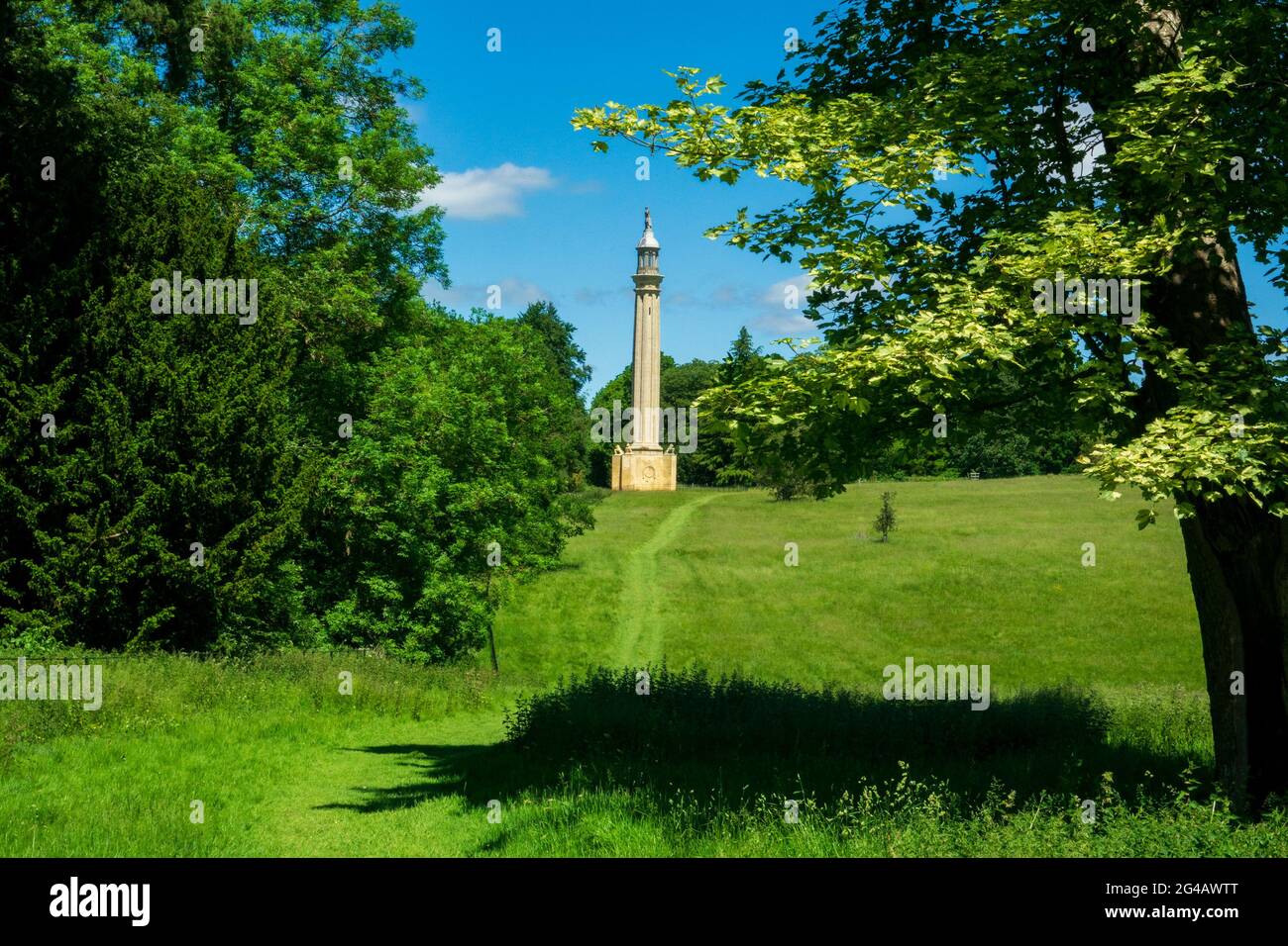 Lord Cobham’s Pillar, Stowe Stock Photo - Alamy