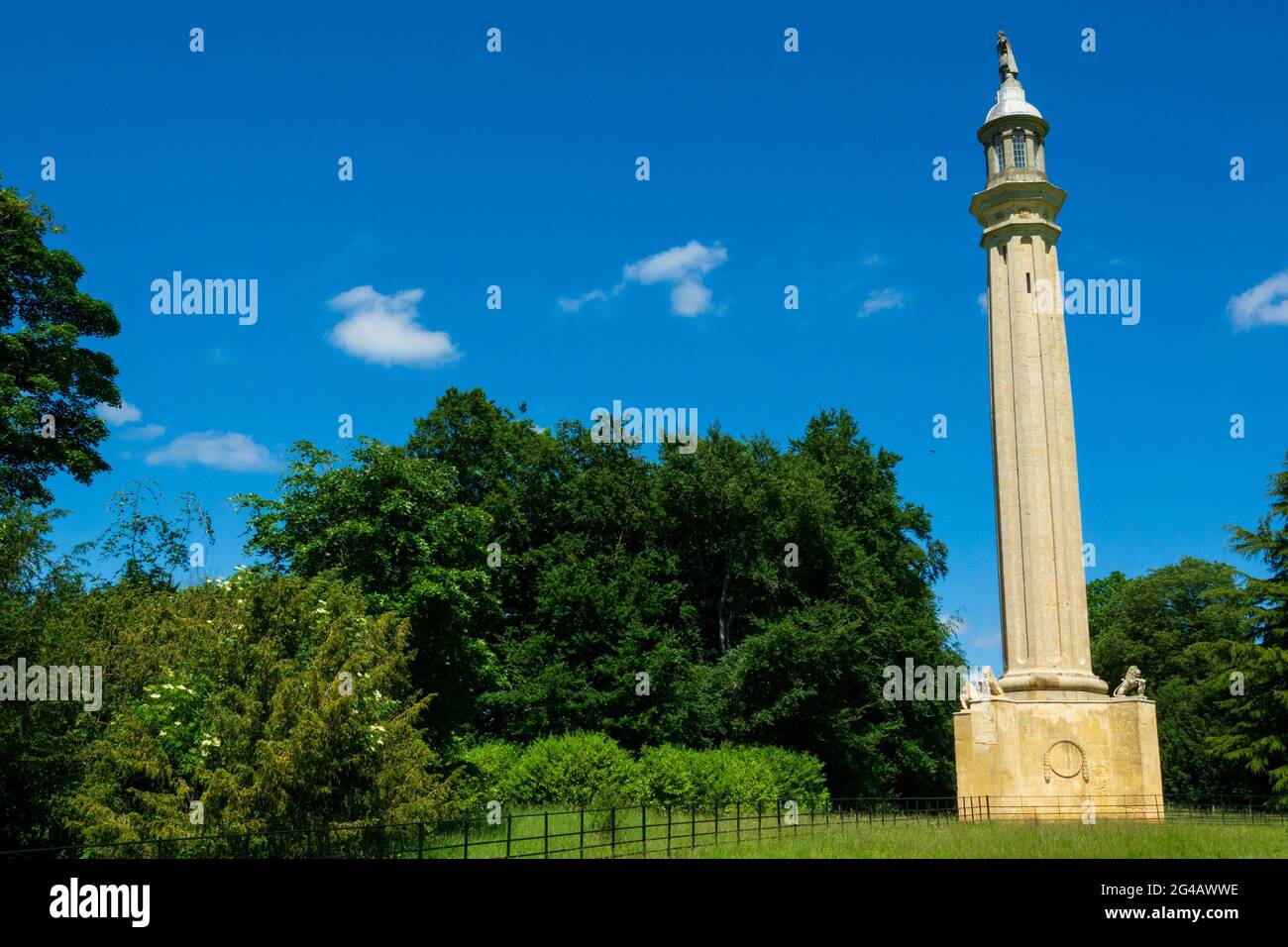 Lord Cobham’s Pillar, Stowe Stock Photo - Alamy