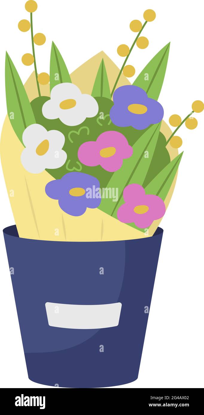 Mixed bouquet Stock Vector Images - Alamy