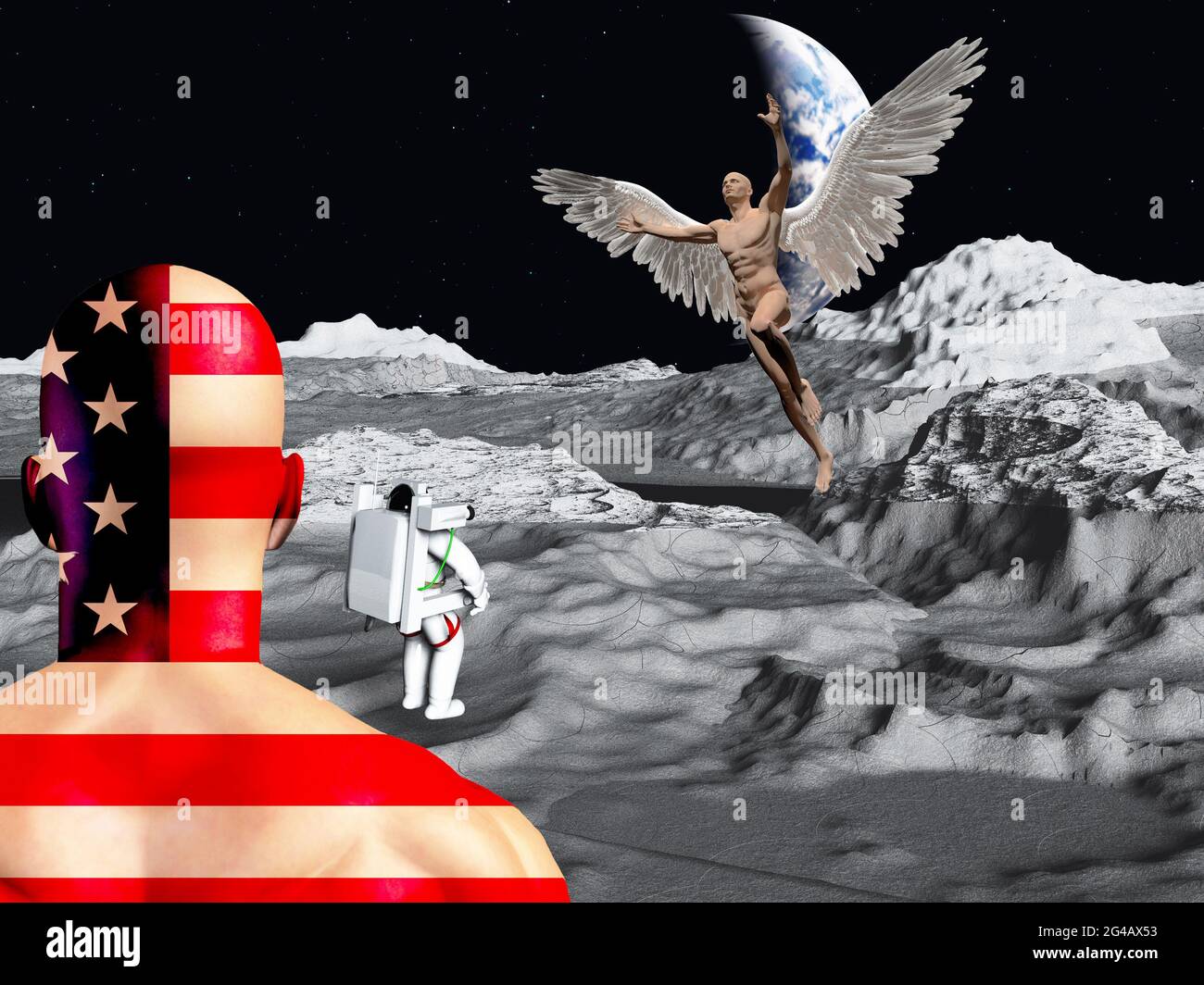 American flag angel wings hi-res stock photography and images - Alamy