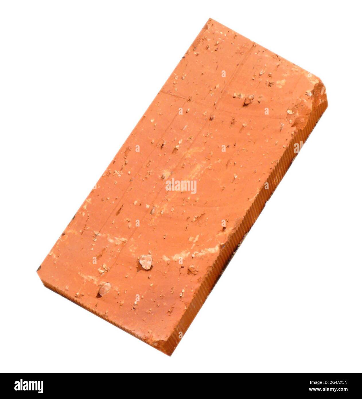 one red brick on white background Stock Photo - Alamy