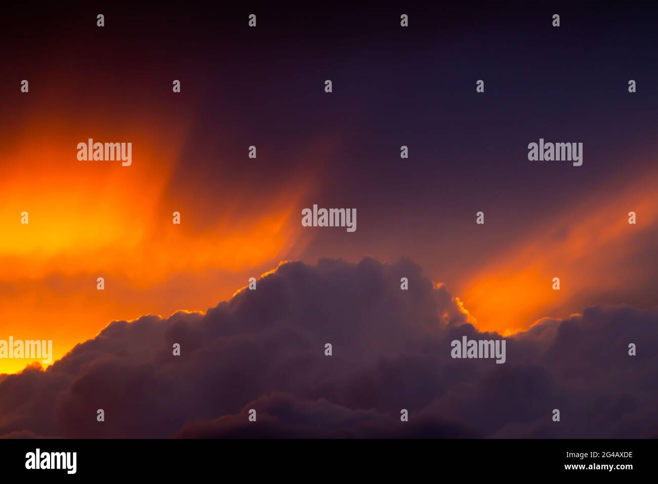 Orange dramatic sunset storm clouds hi-res stock photography and images ...