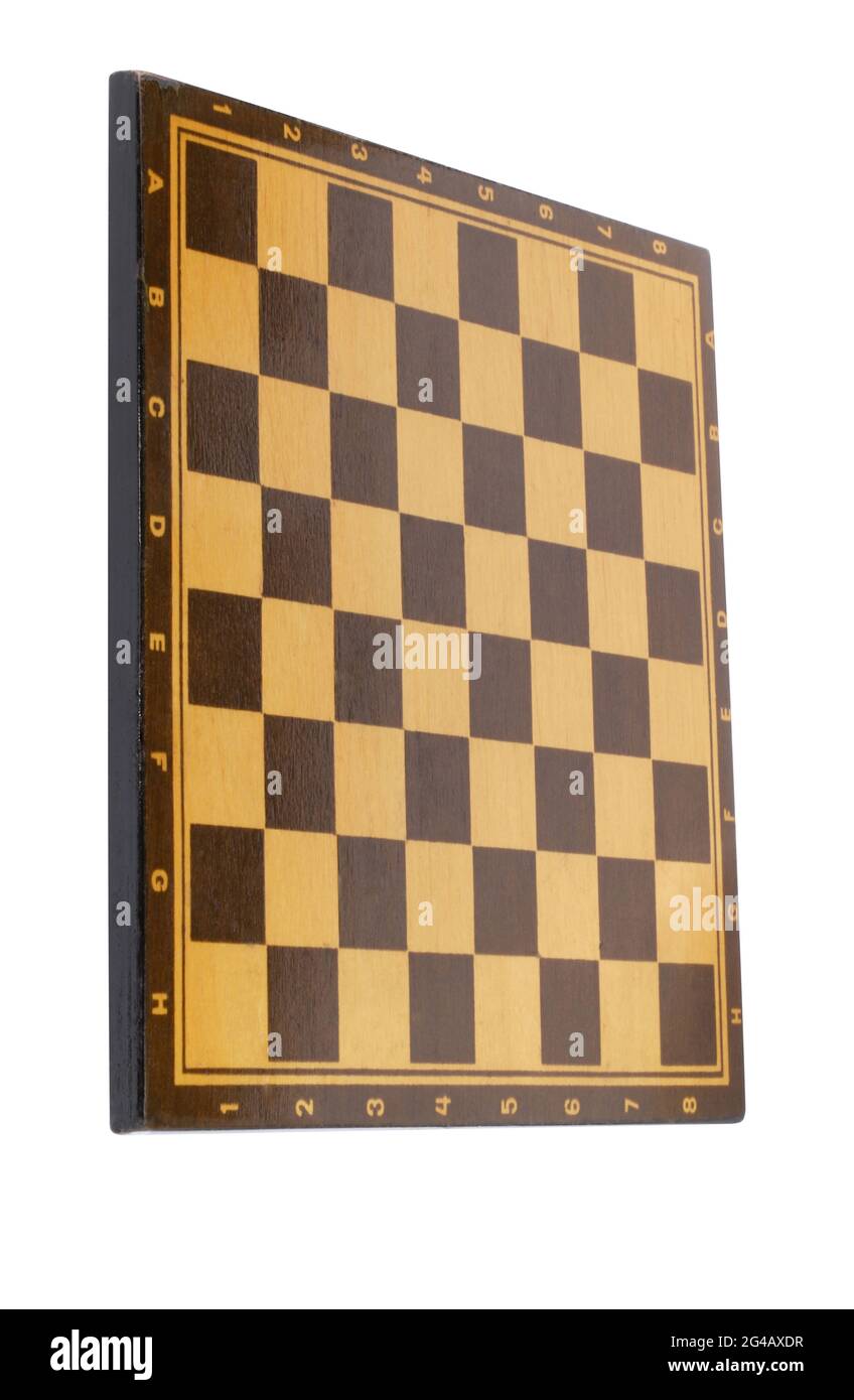 wooden empty chessboard isolated Stock Photo - Alamy