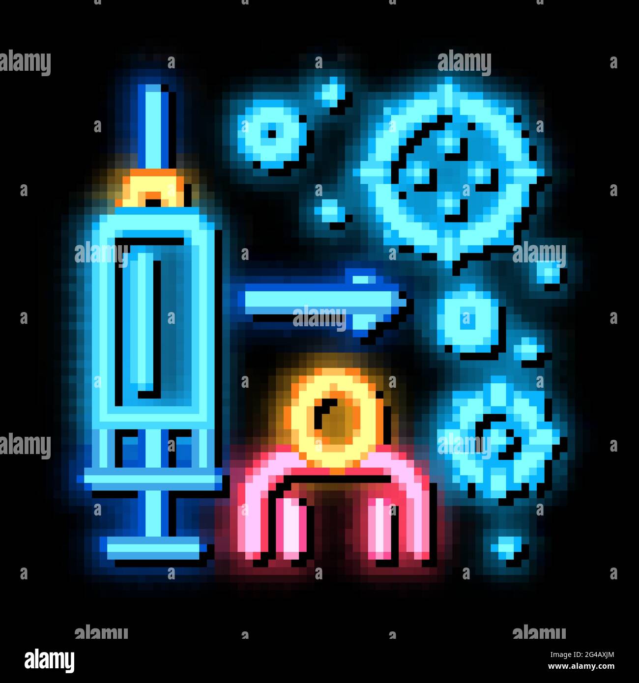 immune injection neon glow icon illustration Stock Vector Image & Art ...