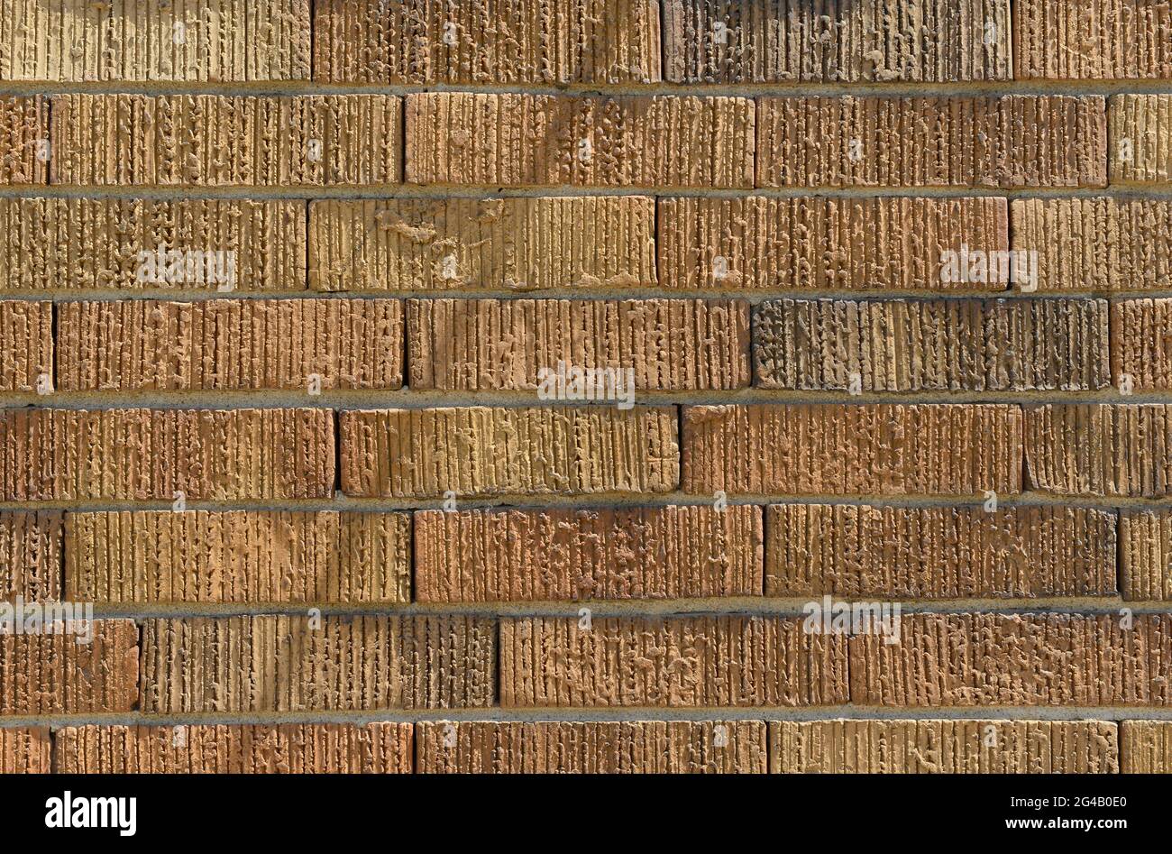 Ridged bricks forming an unusual wall at a Japan era hospital in ...